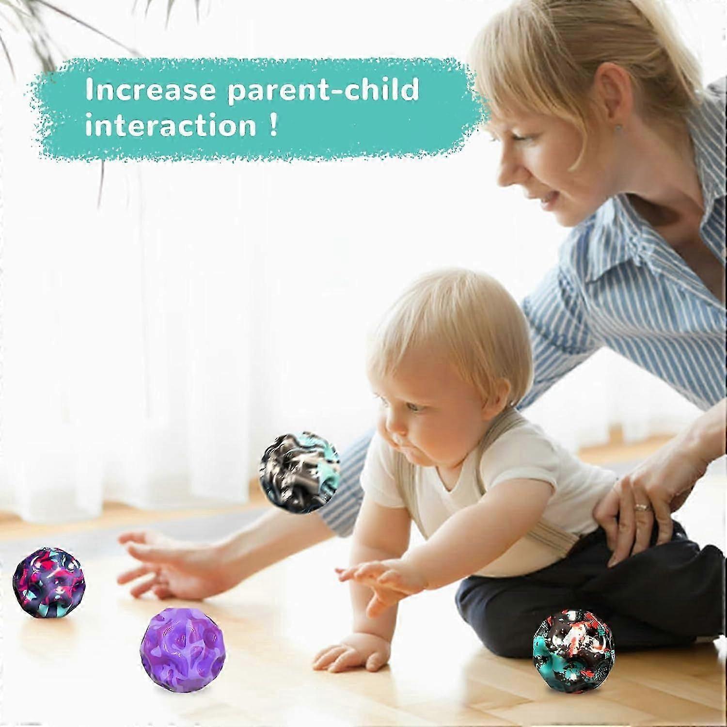 Astro Jump Balls, Pack of 3 Moon Galaxy Ball, Jumps Rubber Ball, Space ...