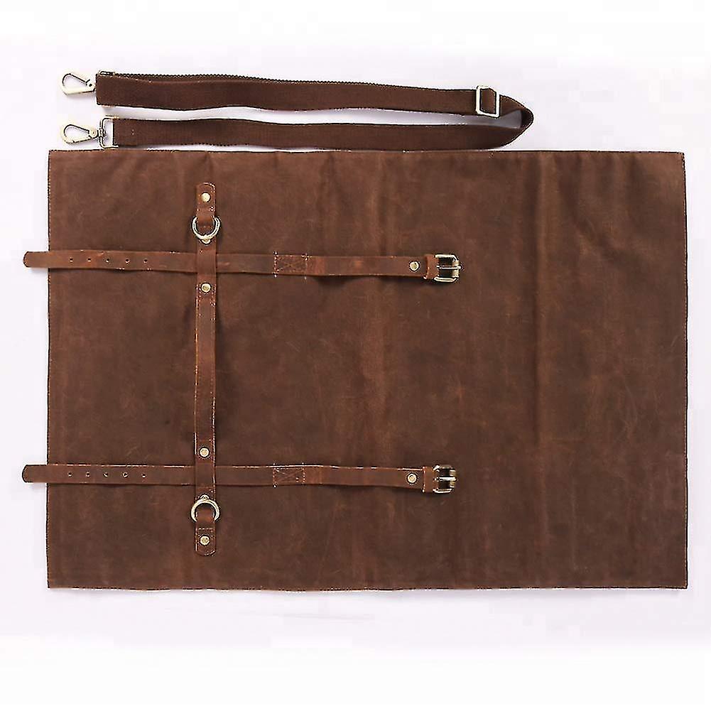 Heavy Duty 12oz Waxed Canvas Chef Knife Roll, 10 Slots Knife Storage ...