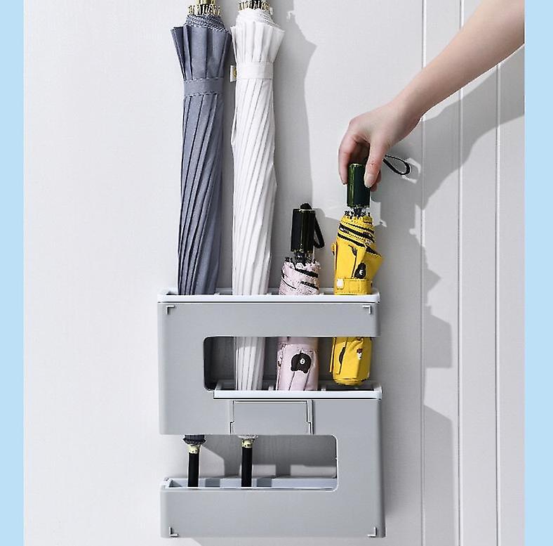 Umbrella Storage Rack Free Punching Wall-mounted Home Umbrella Rack ...