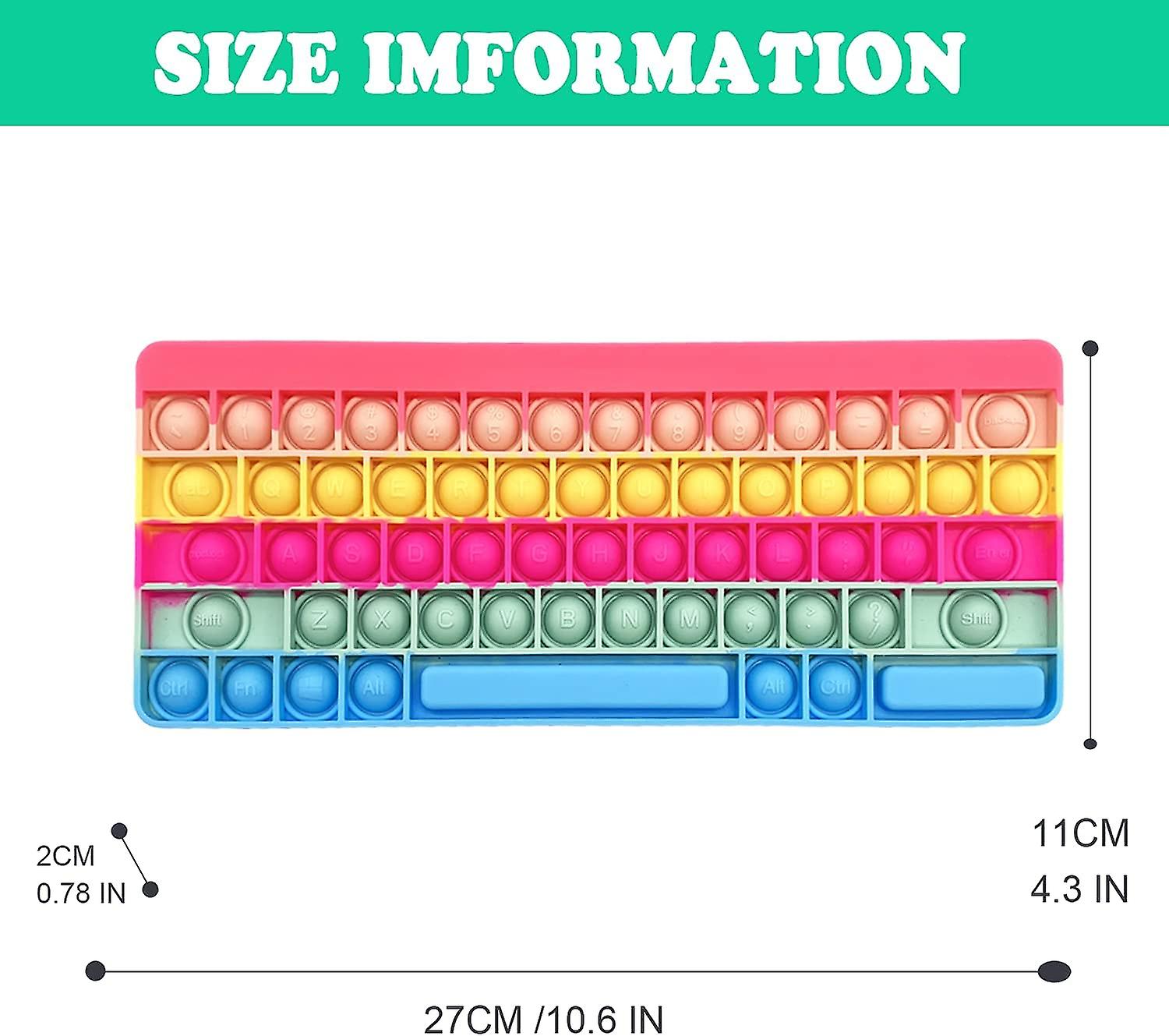 Big Size Pop Keyboard Game, Push Bubble Popper Fidget Toy, Bubble ...