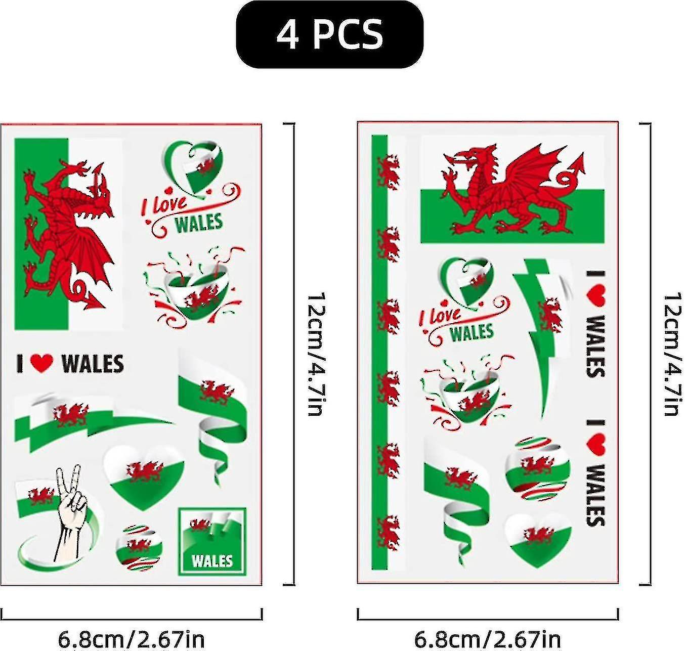 Qatar Flag Face Tattoos | Qatar Flag Tattoo Sticker | Fan Set Temporary ...