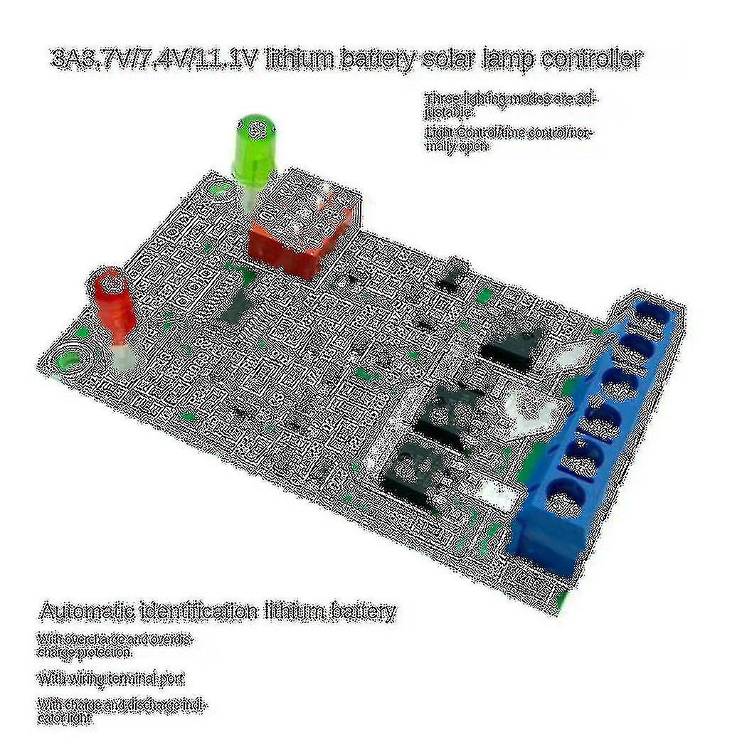3a 3.7v 7.4v 11.1v Solar Lamp Controller Module Lithium Battery Solar ...