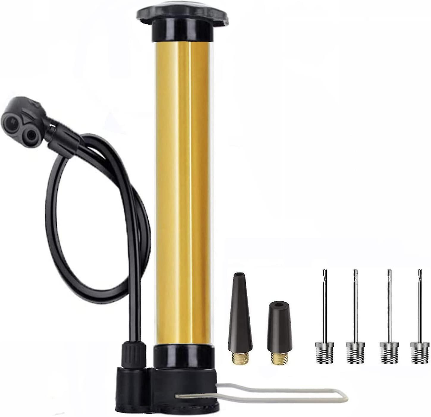 Bärbar kulpump, cykelgolvpump, cykelpump, cykelpump, uppblåsare med ...