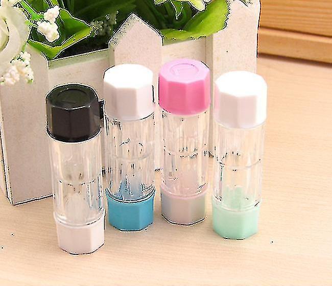 8pcs Mini Travel Hard Contact Lens Case Protective Box Cosmetic Contact ...