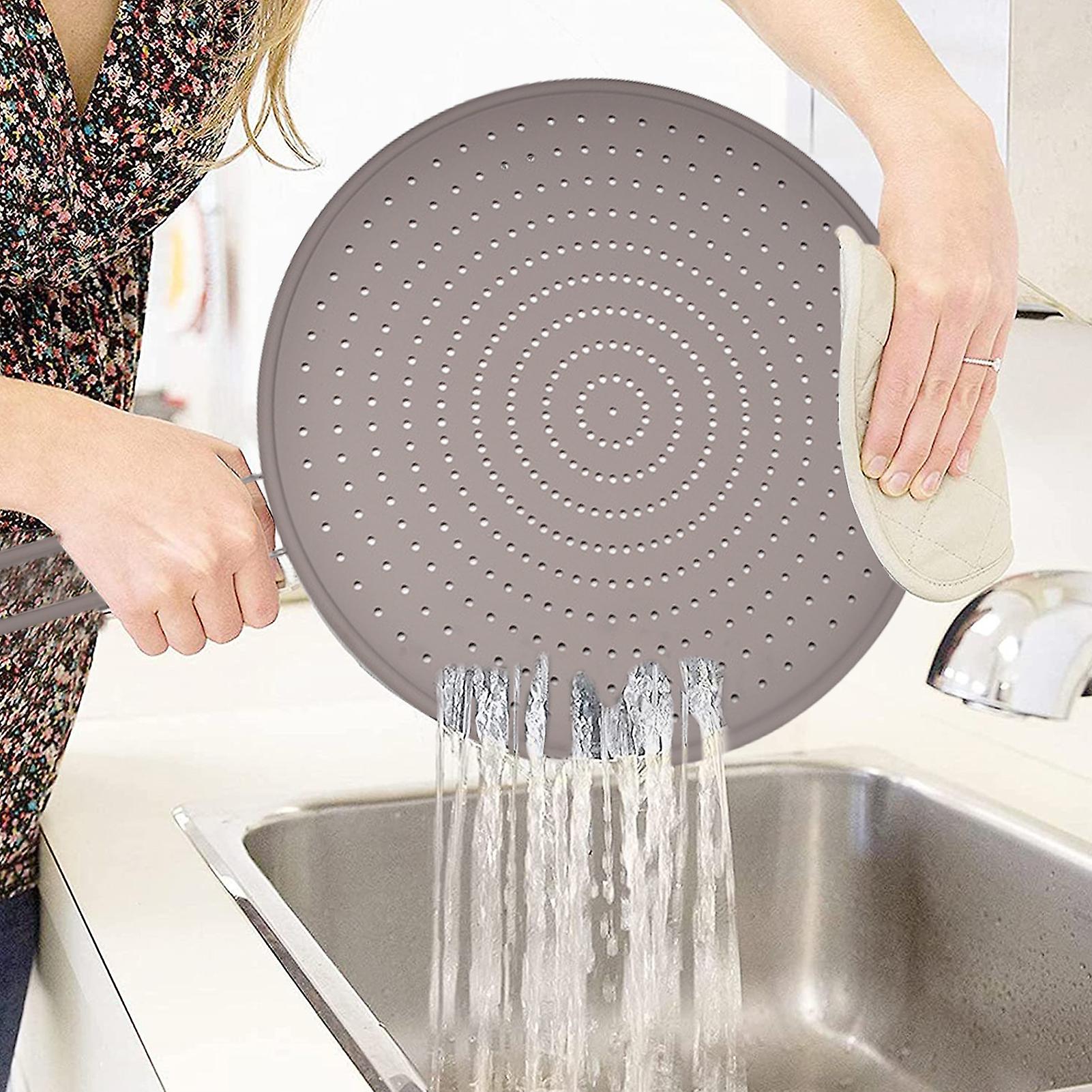 Silicone Frying Splatter Guards Universal Fit Easy Clean Splatter Guard ...