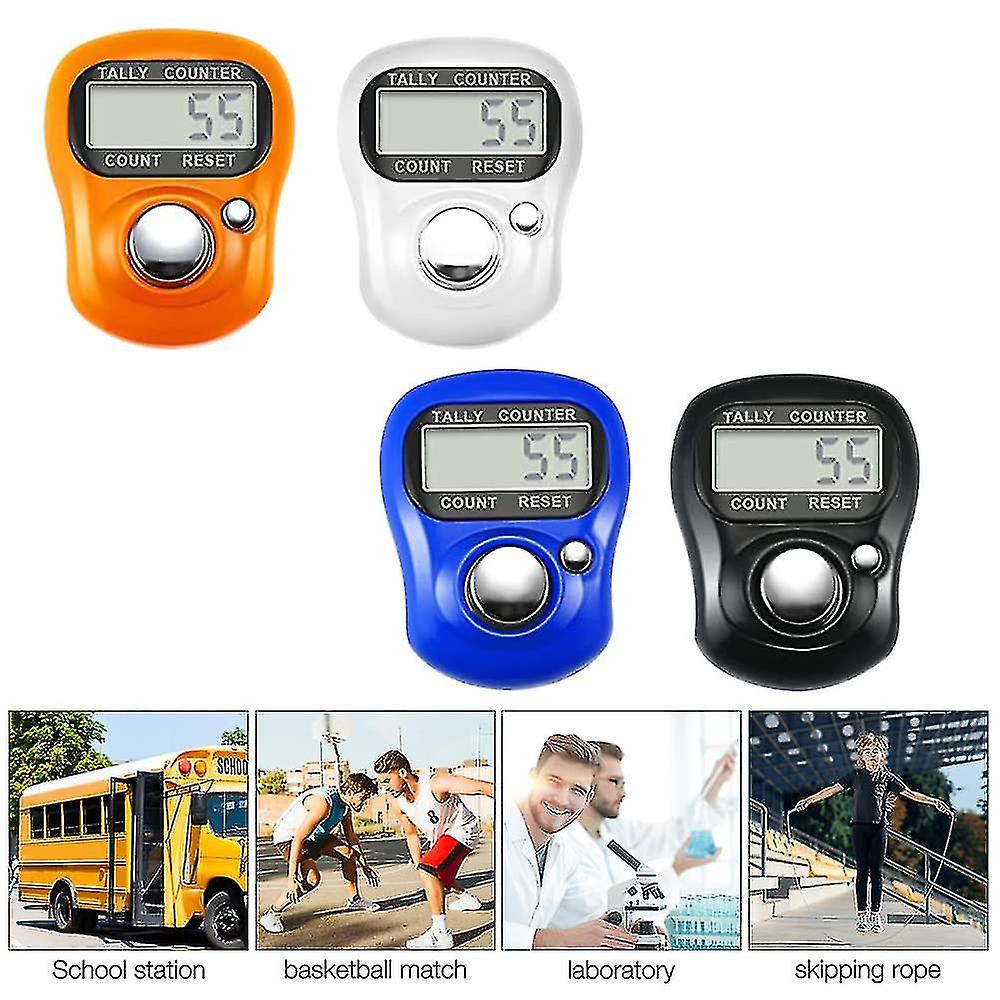 4 Pieces Electronic Lap Counter, 5 Digit Resettable Finger Counter,hand ...