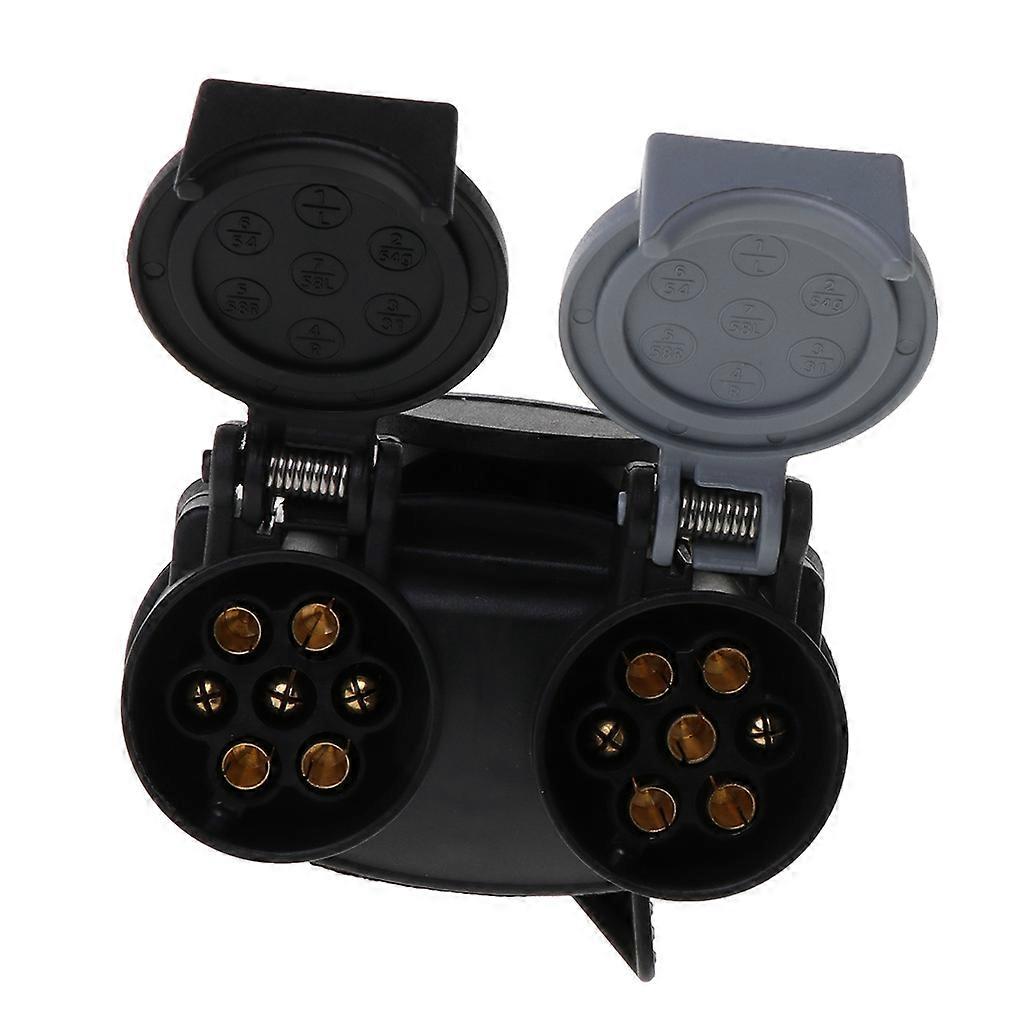 13 Pin Plug to 12N / 12S 7 pin Sockets Caravan Towing Conversion ...