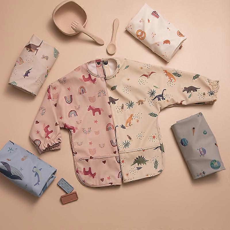 Little Boy Girl Painting Smock Baby's Soft Waterproof Bib Child Meal ...
