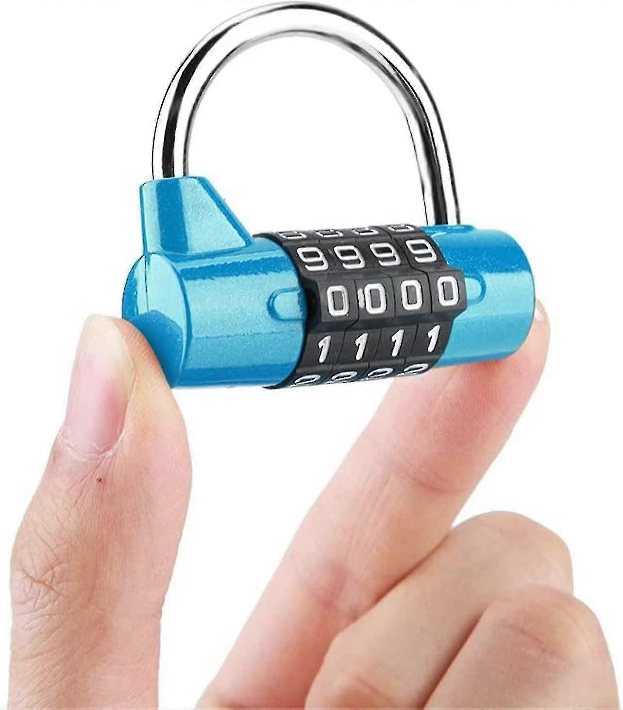 Resettable 4 Digit Combination Padlock, Gym Locker Lock, Resettable ...