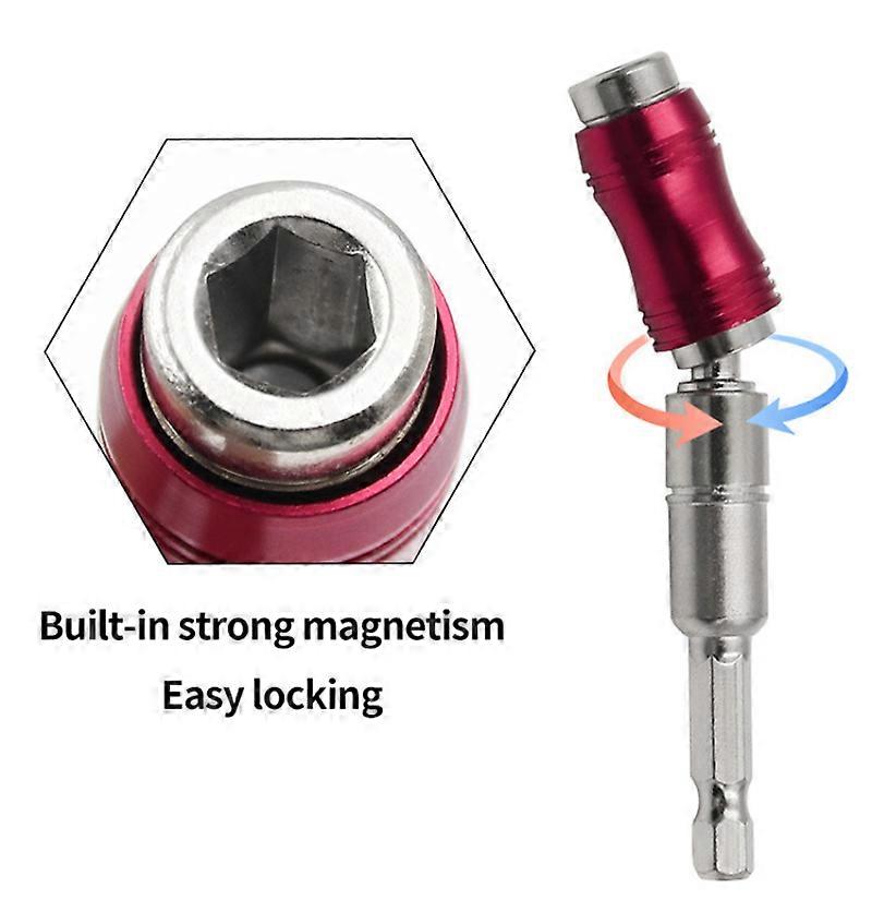 Black Tip Pivoting Steel Drill Swivel Bit Impact Magnetic UK Holder Bit ...