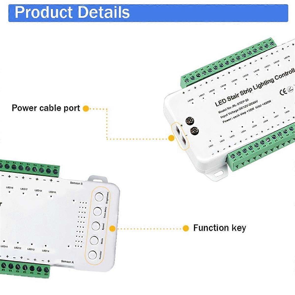Stair LED Motion Sensor Controller Smart Stair Induction Controller LED ...