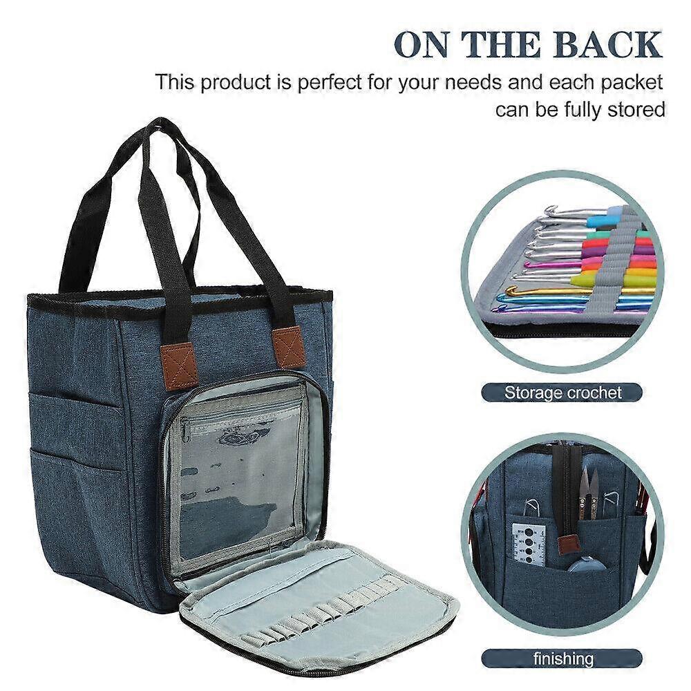 knitting tote bag Large Capacity Wool Yarn Bag Knitting Yarn Storage ...