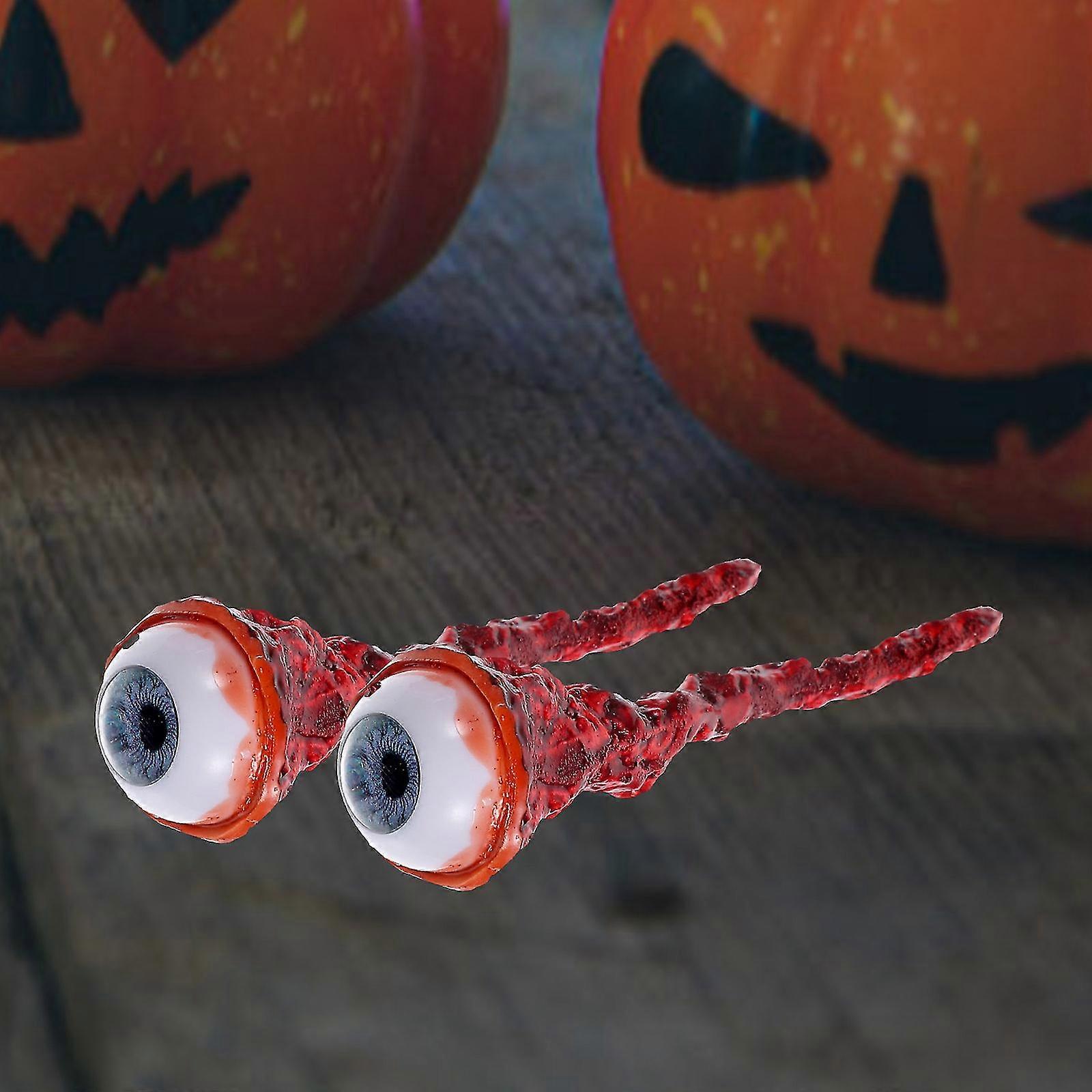 2pcs Fake Eyeballs Fake Scary Halloween Decor Horror Props Body Parts ...