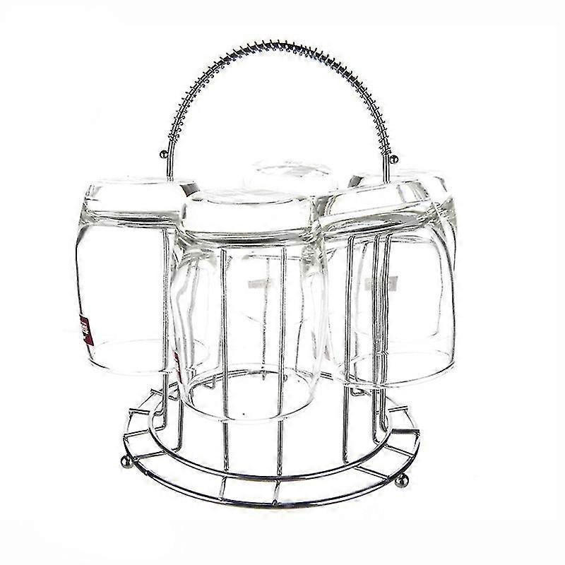 Metal Glass Cup Rack Water Mug Draining Stand Drainer Cup Holder Drying ...