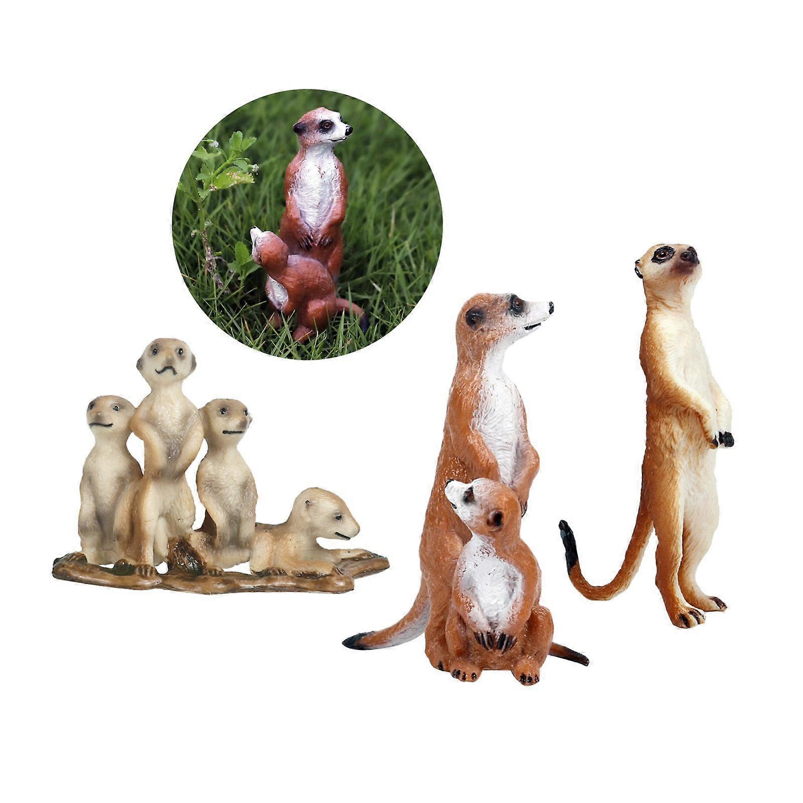 3Pack Wild Zoo Animals Simulation Cute Small Africa Meerkat Animal ...