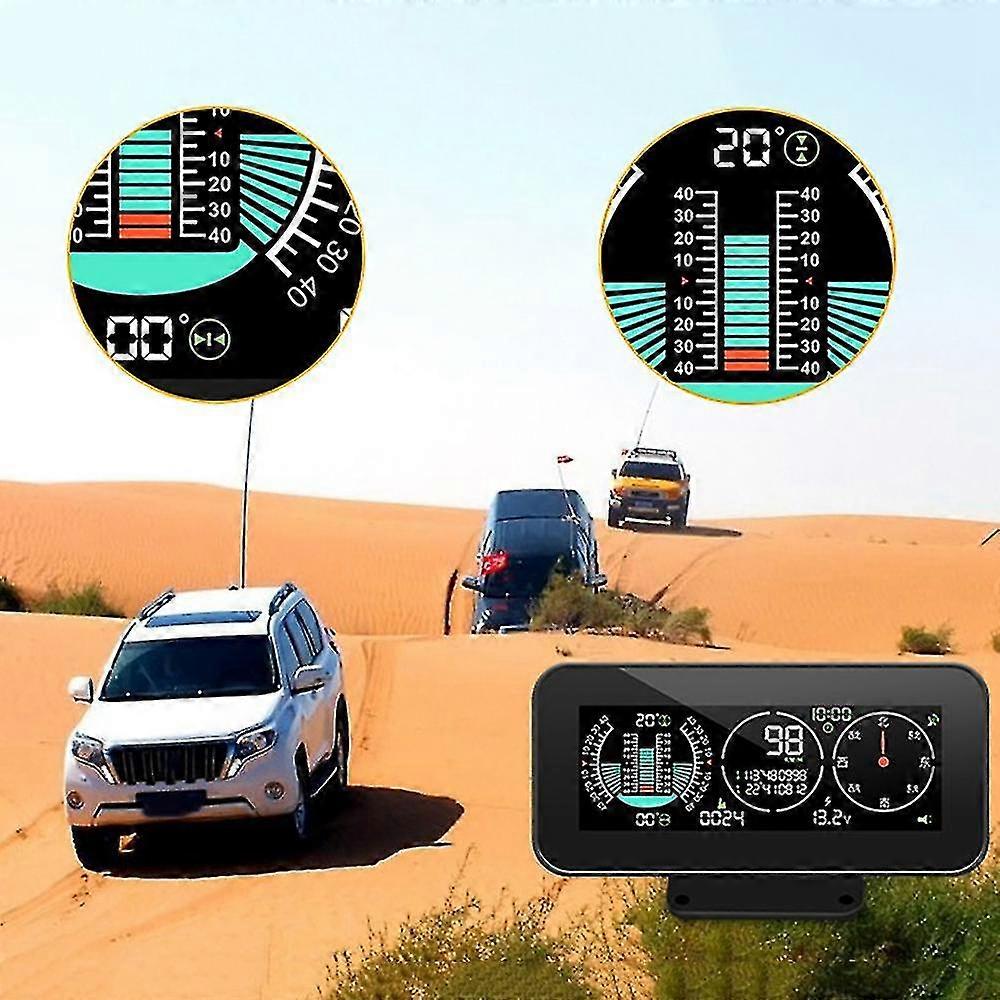 For All M60 Car GPS HUD Speedometer Intelligent Inclinometer Off-Road ...