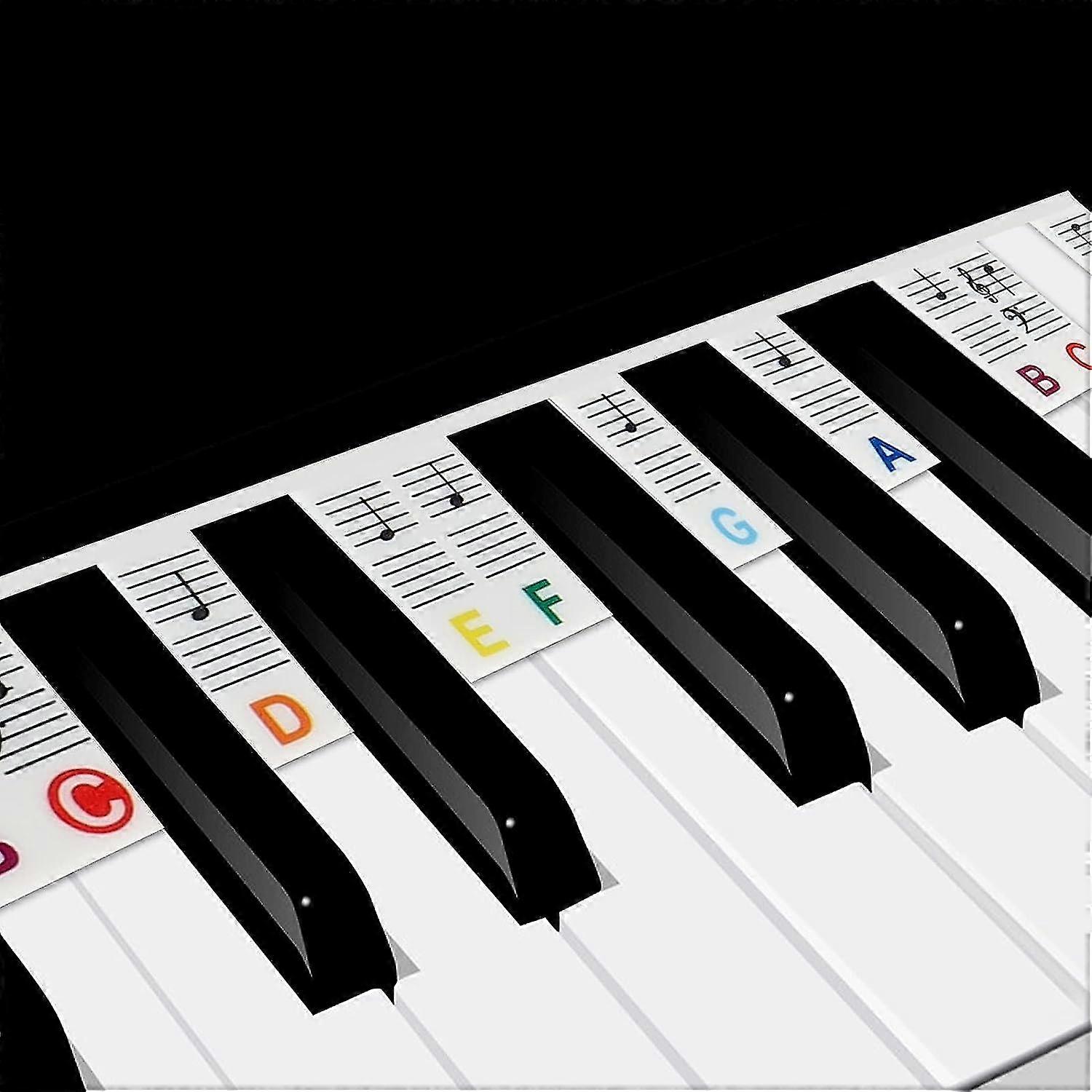 Piano Notes Guide Removable Piano Keyboard Note Labels For Learning, 88 ...