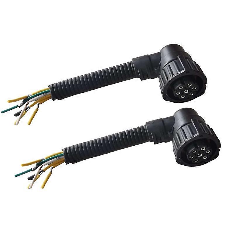 2Pcs 7 Pin Tail Light Socket Connector For Scania For Volvo Truck For ...