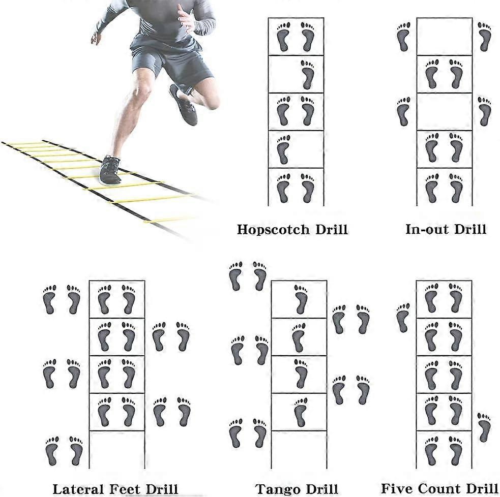 Agility Ladder Adjustable Agility Ladder Speed Training Equipment 10 ...
