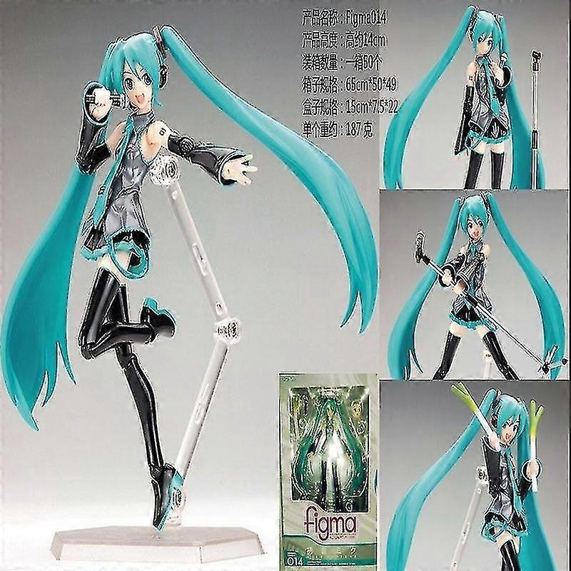 15cm Hatsune Miku Anime Figure Figma 014 Standing Posture Manga Statue ...