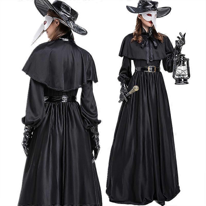 Halloween Costume Plague Doctor Costumes Steampunk Priest Horror Wizard ...