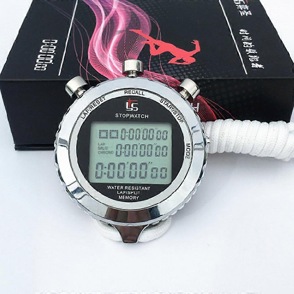 Silent Stopwatch with Countdown Timer 1/100s Accuracy Large Display ...