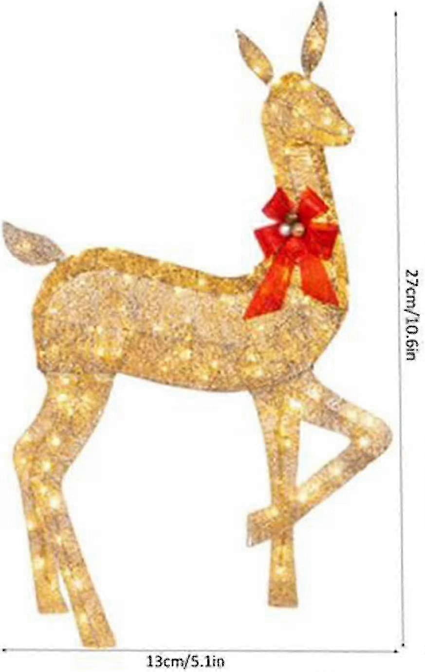 Ed Deer Outdoor Yard Rats, Reindeer Rats With Led S, Artificial Pre-lit ...
