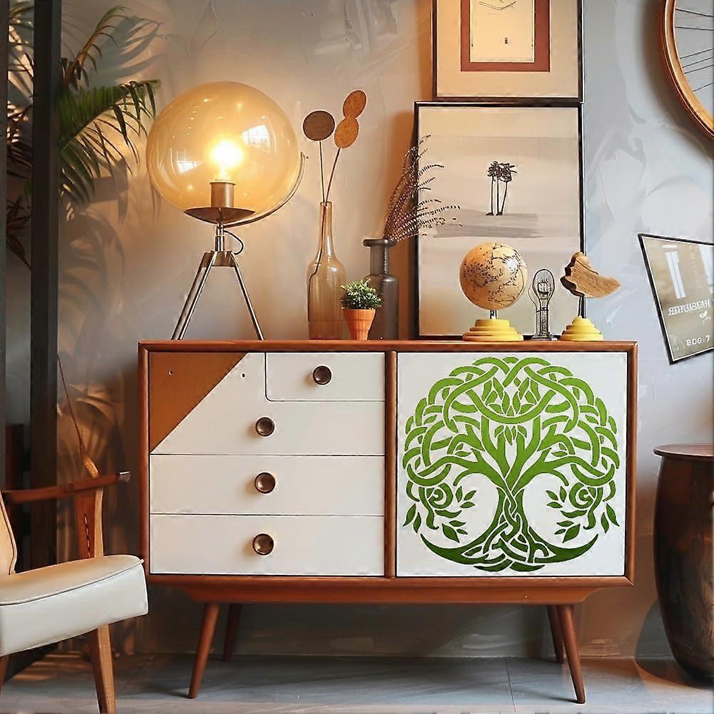 Tree of Life Stencil 11.811.8inch Knot Tree Stencil with Paint Brush ...