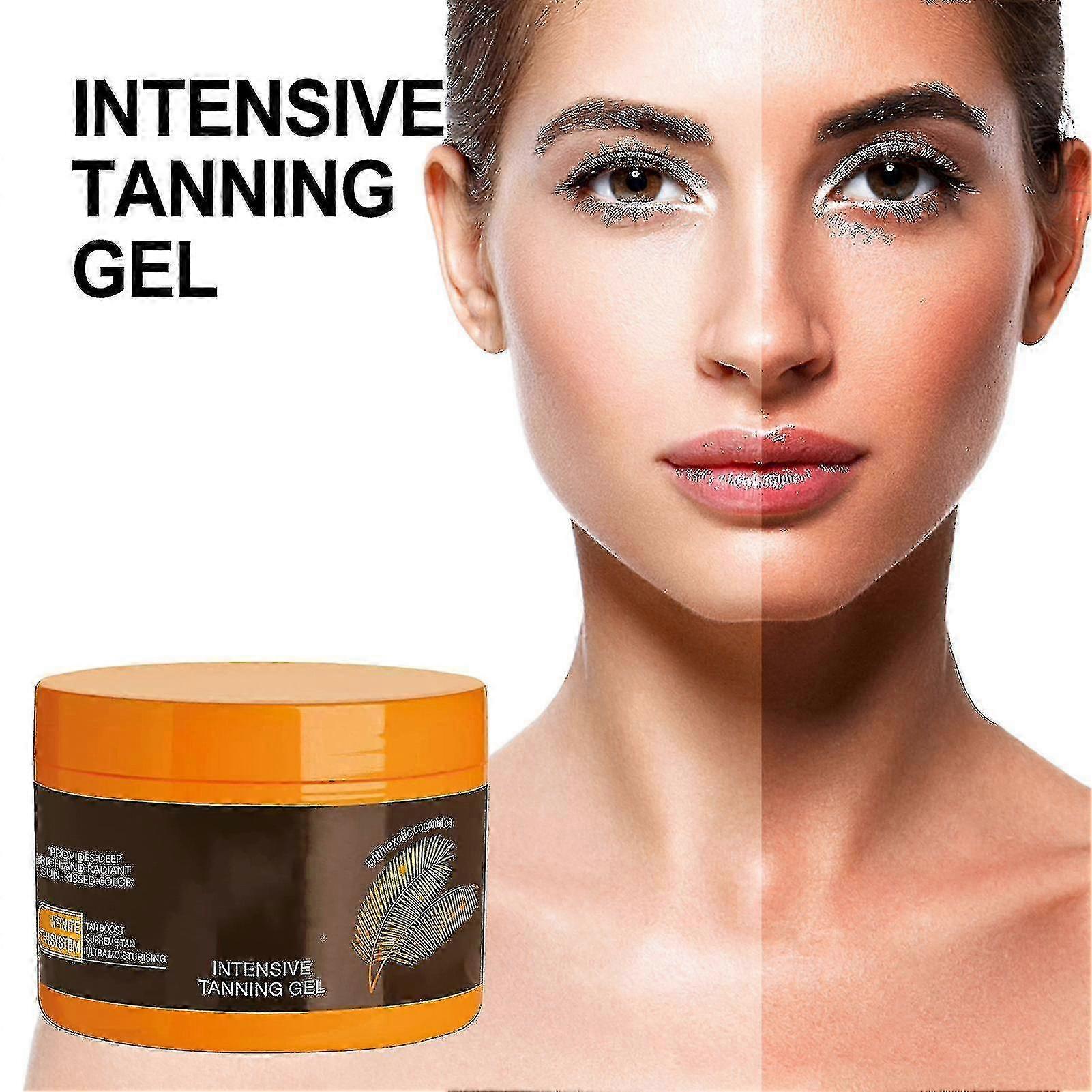 Intensive Tanning Gel, Moisturizing Self-tanning Gel Natural Tanning Accelerator Cream Gel For ...