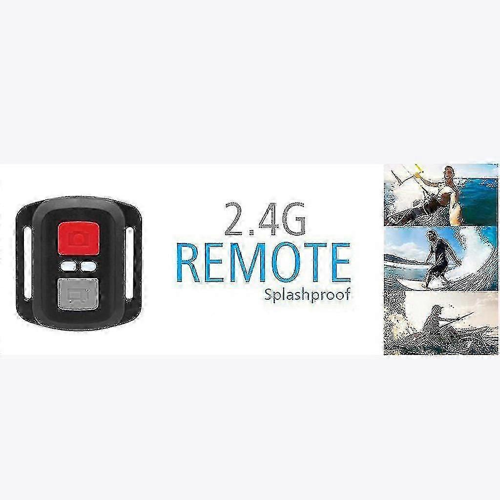 Black Waterproof Wireless 2.4g Remote Control Shutter For Eken H9r H8r ...