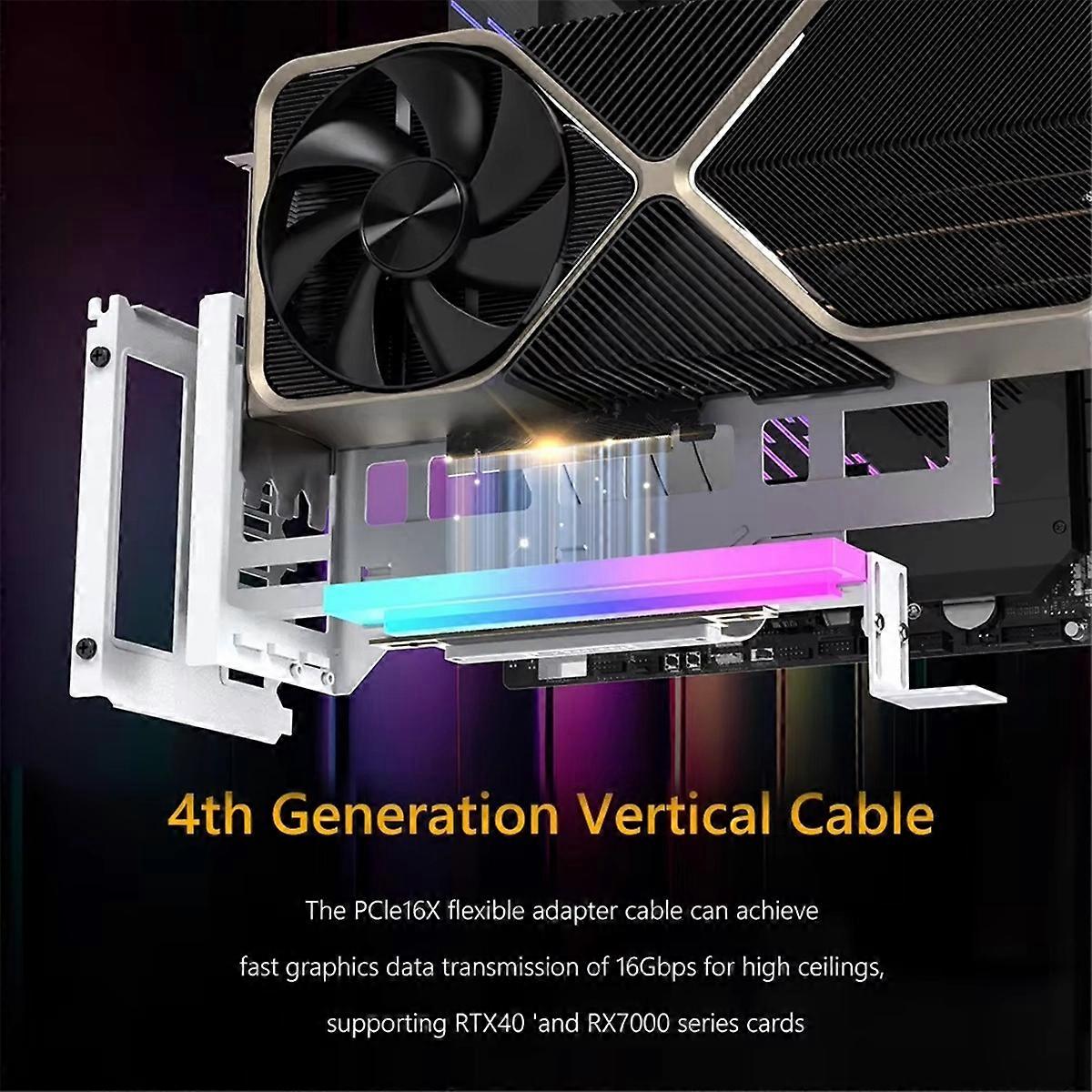 Universal Vertical GPU Holder PCIe 4.0 X16 Kit Riser ATX Case 5V 3PIN ...