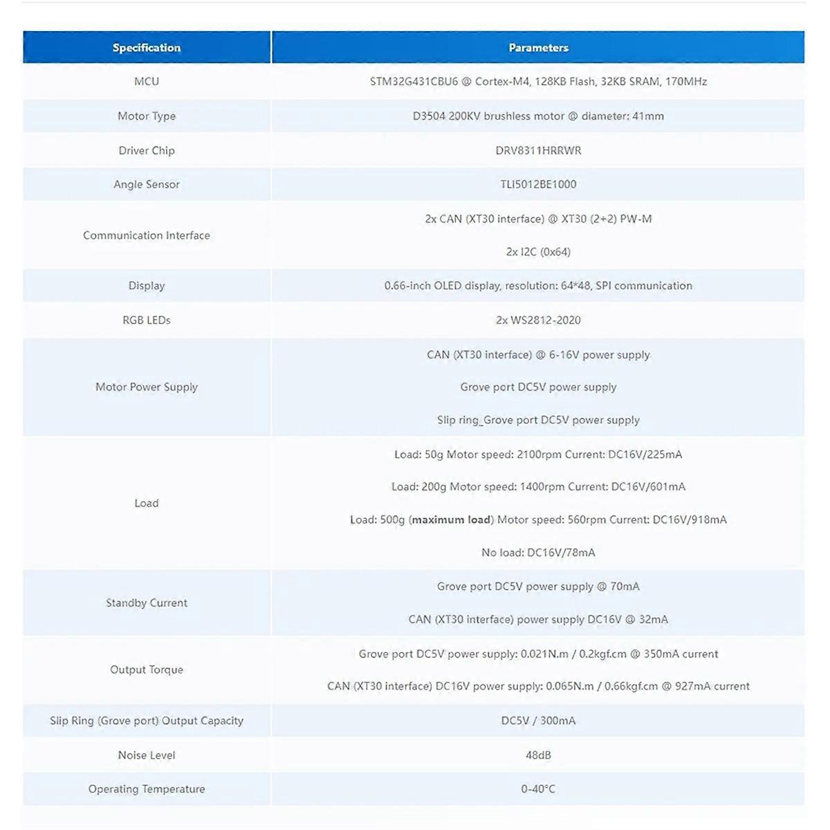 For M5Stack RollerCAN Unit W/ BLDC Motor(STM32) Brushless DC Motor ...