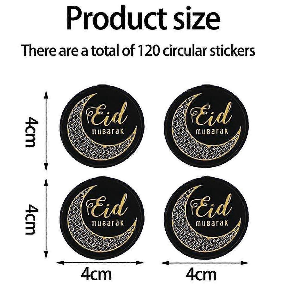 120PCS Eid Stickers, Ramadan Karim Stickers, Gift Tag Stickers for ...