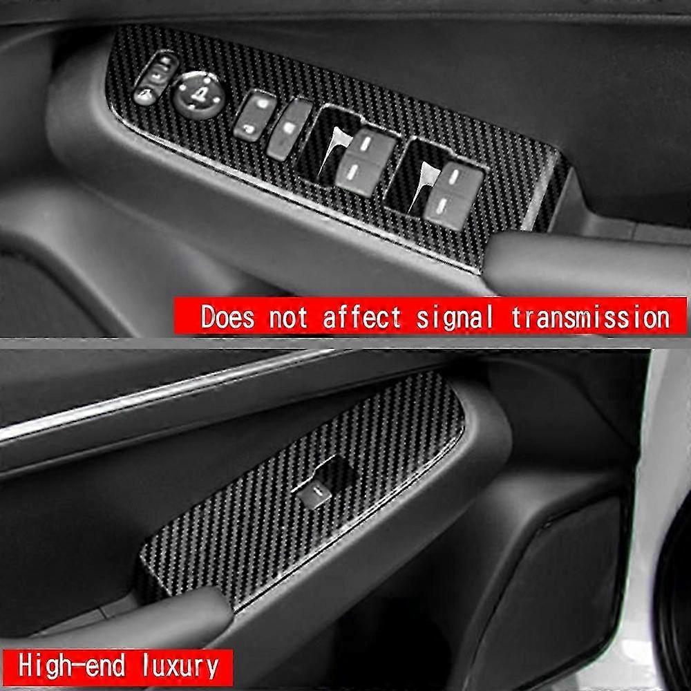 Carbon Fiber Window Glass Lift Button Trim Switch Cover Door Armrest ...