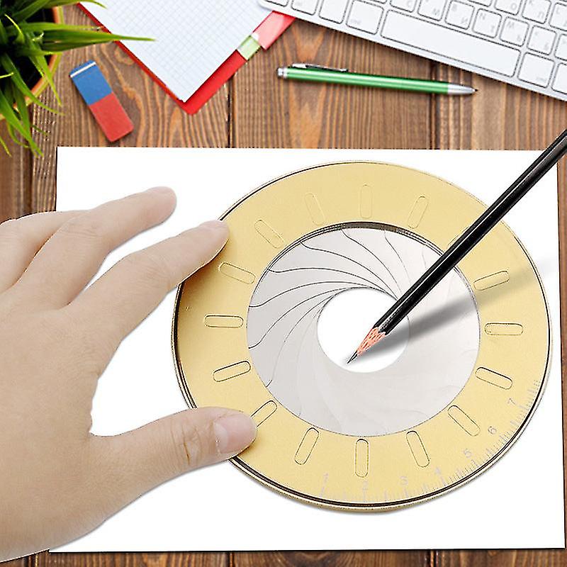 Adjustable Drawing Ruler Creative Drafting Circle Tool Stainless Steel ...