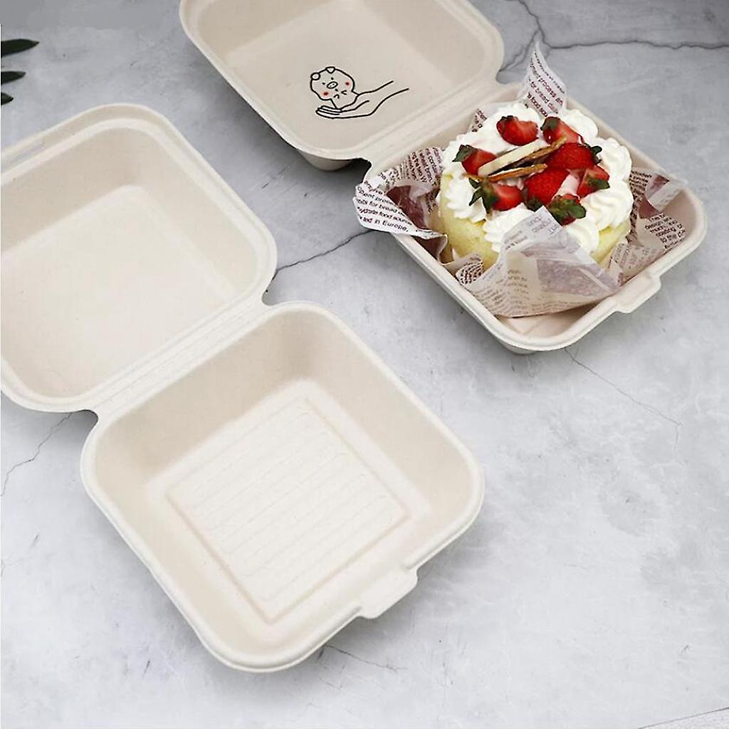 Compostable Take Out Food Containers 6x6 Heavy-duty Quality To Go ...