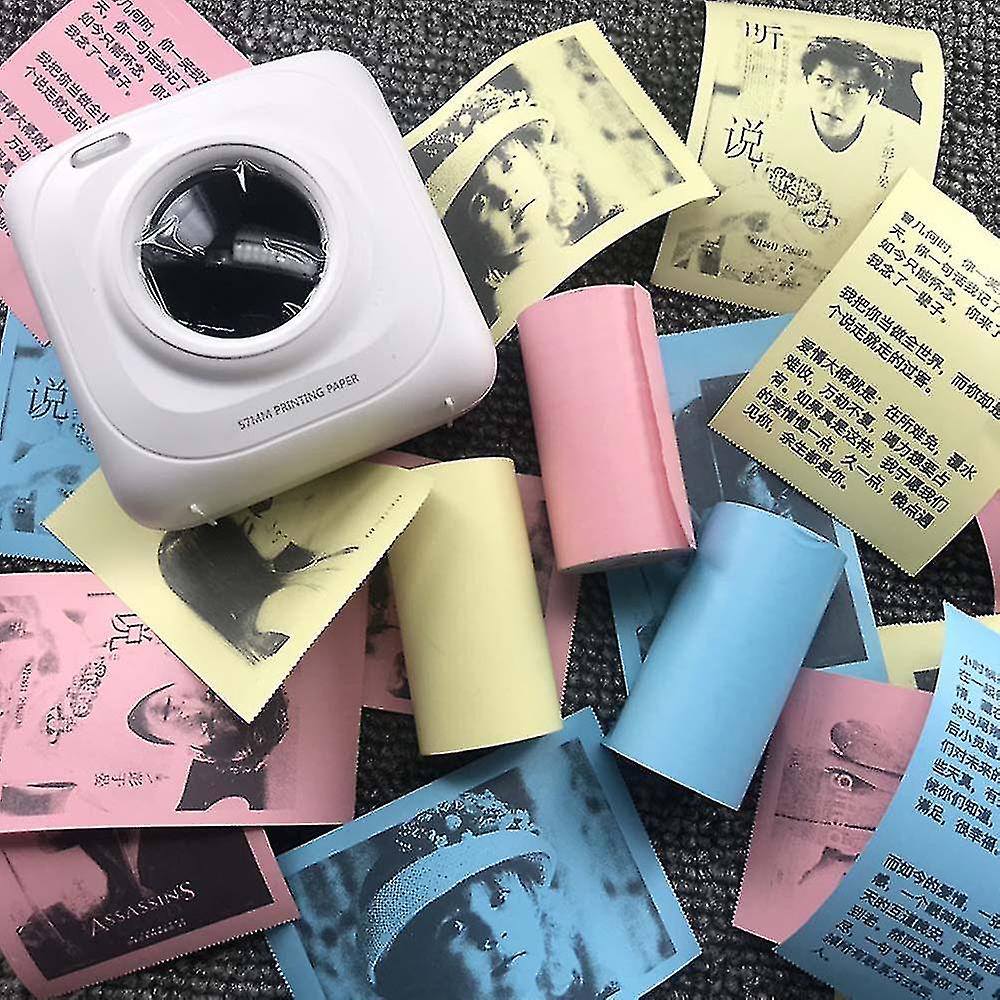 6rolls 57x30mm Thermal Paper For Peripage Photo A6 Mini Printer Paper ...