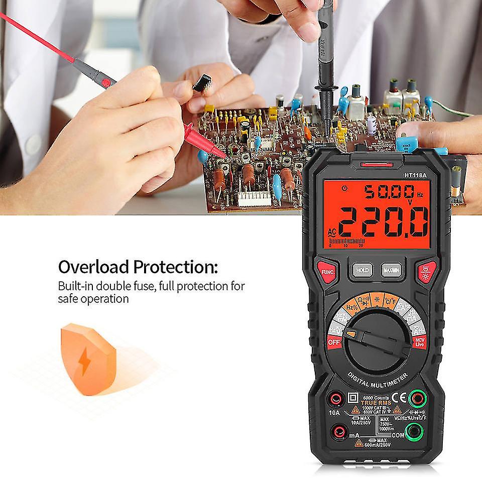 Digital Multimeter Trms 6000 Counts Voltmeter Auto-ranging Fast ...
