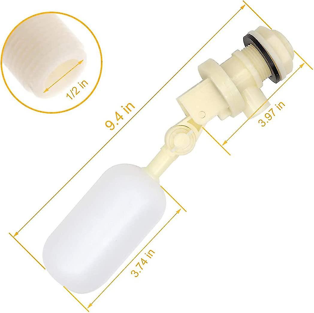 2 Pack 1/2 Float Valve Stable Water Float Ball Valve Shut Off Small ...