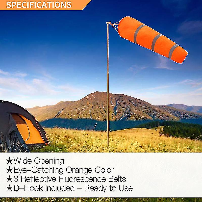 60/80/100cm Reflective Windsock Outdoor Airport Wind Direction ...