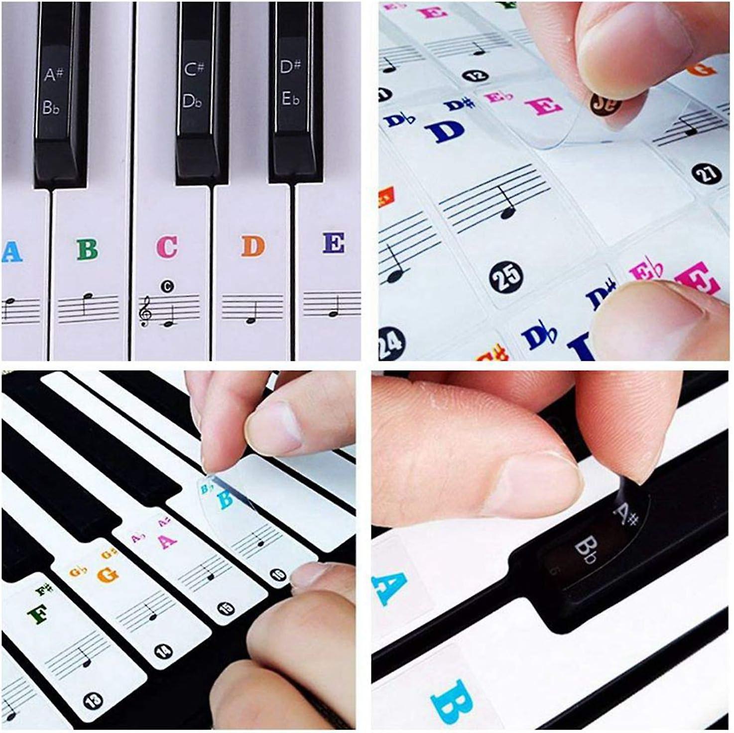 Piano Stickers - Piano Keyboard Stickers For Key - Transparent ...