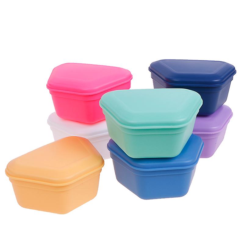 Denture Box Plastic Denture Bath Case Denture Container False Teeth ...
