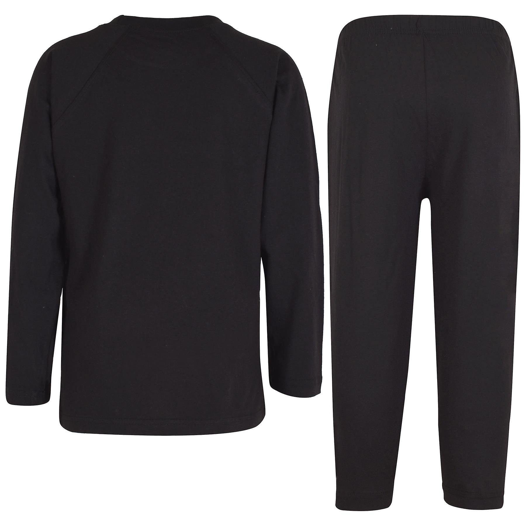 A2Z 4 Kids Girls Boys Raglan Sleeves Plain Pyjamas 2 Piece Comfort ...