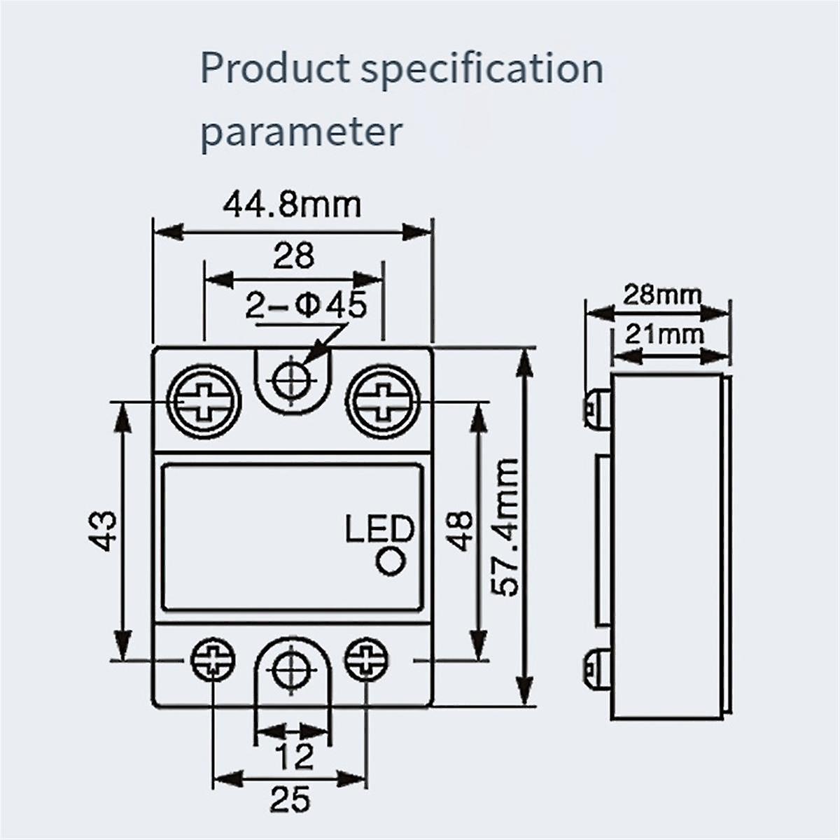 Single Phase Solid State Relay Single Phase SSR DC Control AC Solid ...