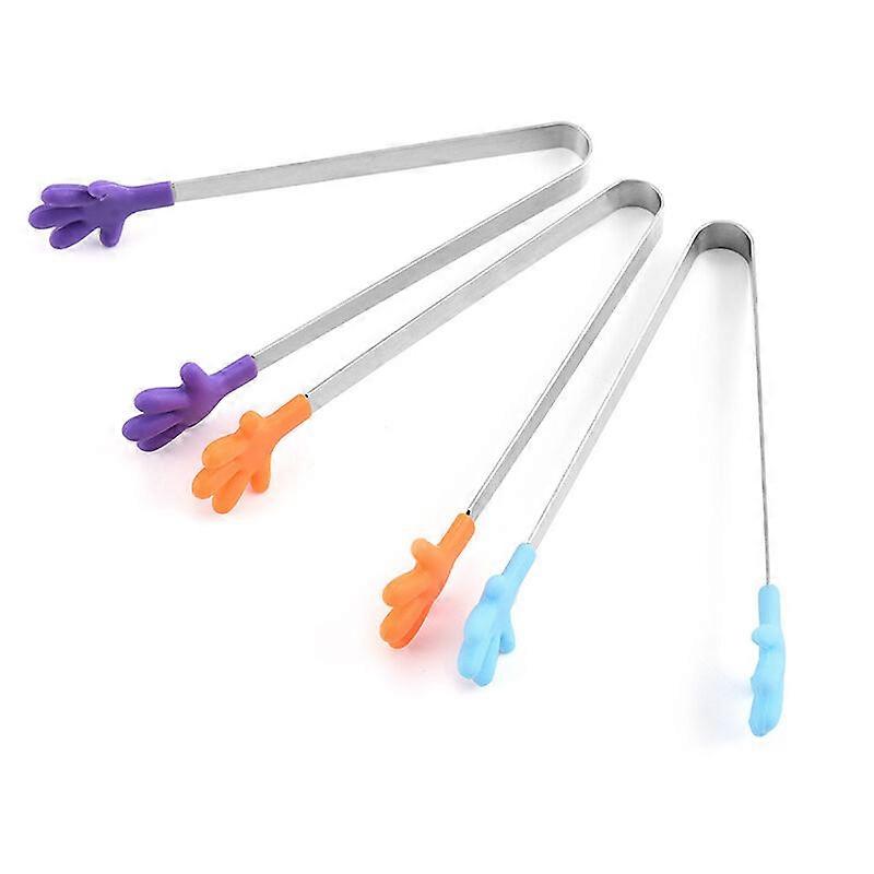 4 Packs Mini Sugar Tongs, 13cm/5.1'' Silicone Kitchen Tongs Tongs for ...