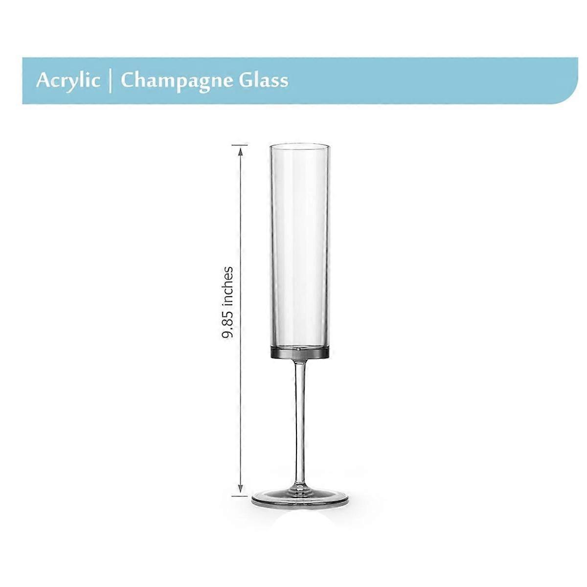 Champagne Flutes 6 OZ Square Champagne Glasses Stemmed Coupes Reusable ...
