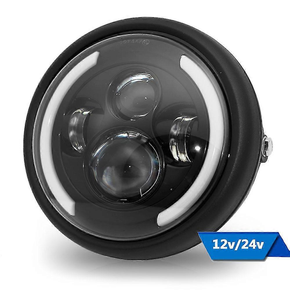 Exquisite 7.5 Inch Universal Cafe Racer Round Motorcycle Led Head Lamp ...
