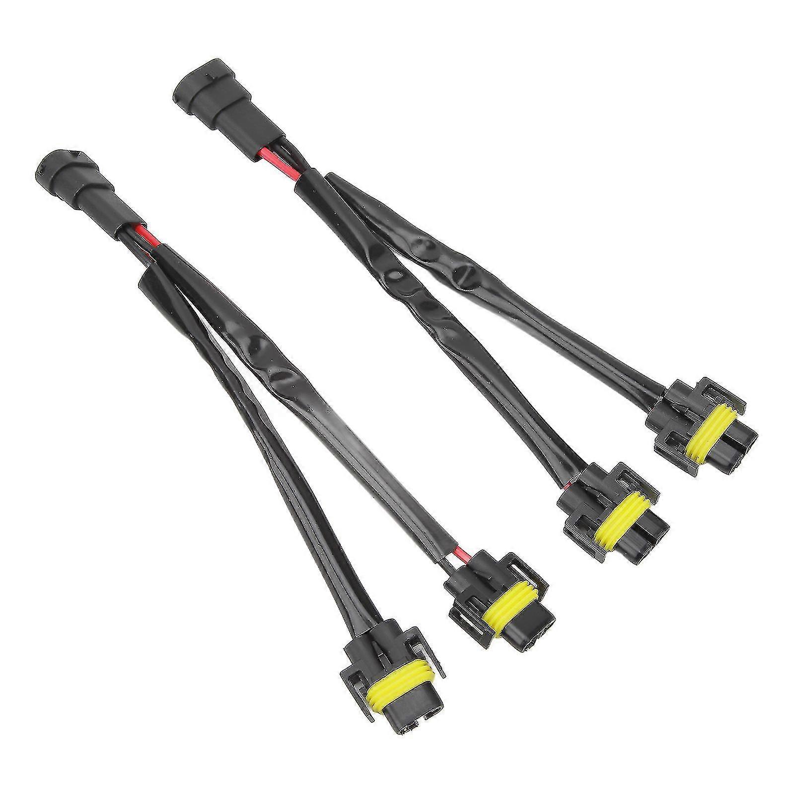 For 2024 2 Pcs H11 H8 H9 Extension Wiring Harness - Male to Female 2 Way Headlight Splitter Wire ...