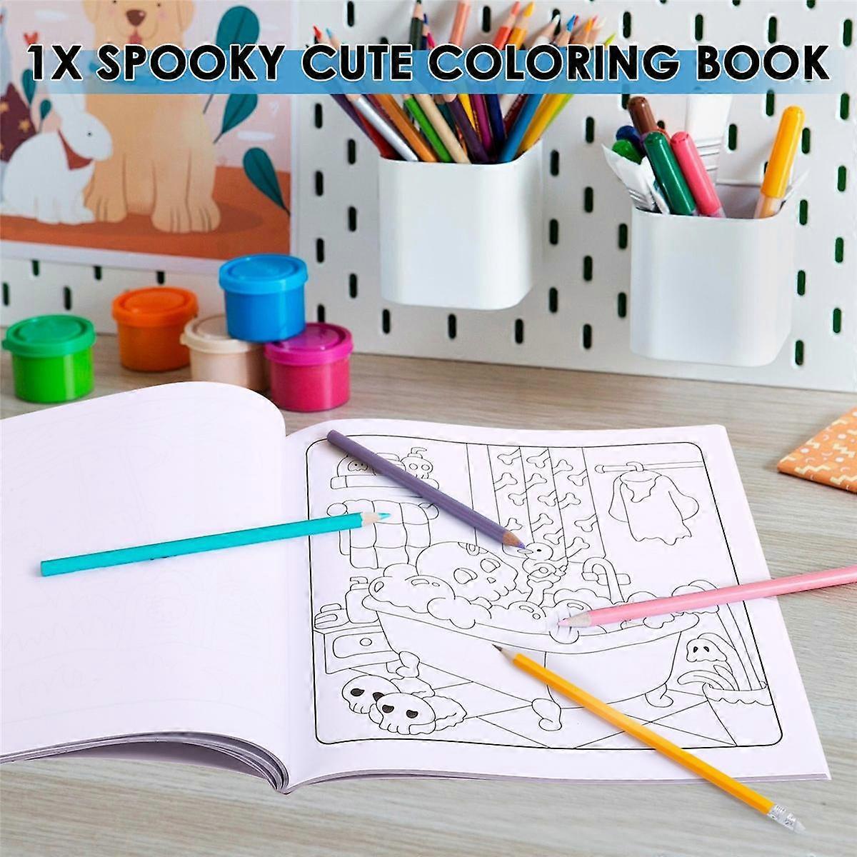 Spooky Cute Coloring Book for Adults & Teens Featuring Adorable Creepy ...
