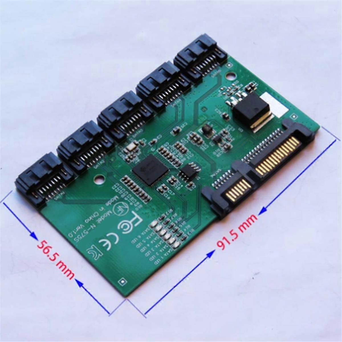 SATA Expansion Card 1 to 5 Port SATA3.0 Controller Card Motherboard ...
